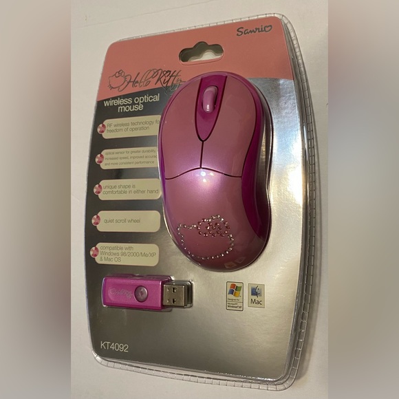 Sanrio | Accessories | Hello Kitty Wireless Mouse Pink Rhinestones For ...